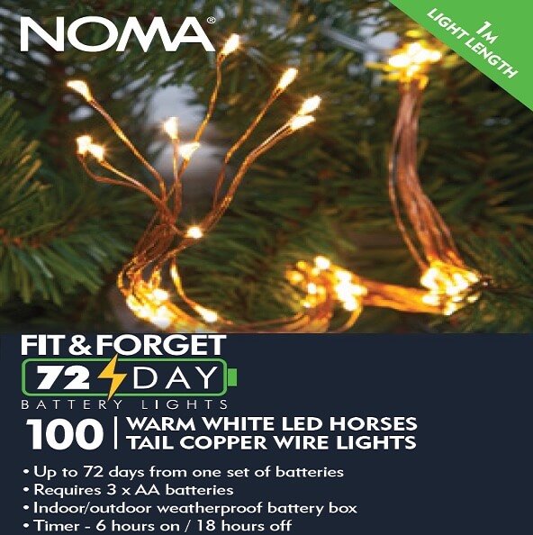 100 NOMA Warm White LED Horses Tail Copper Wire Lights – Cutler's Hardware
